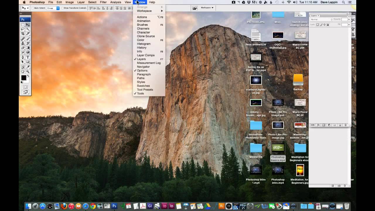 Photoshop Educational - Photoshop Menu Bar - YouTube