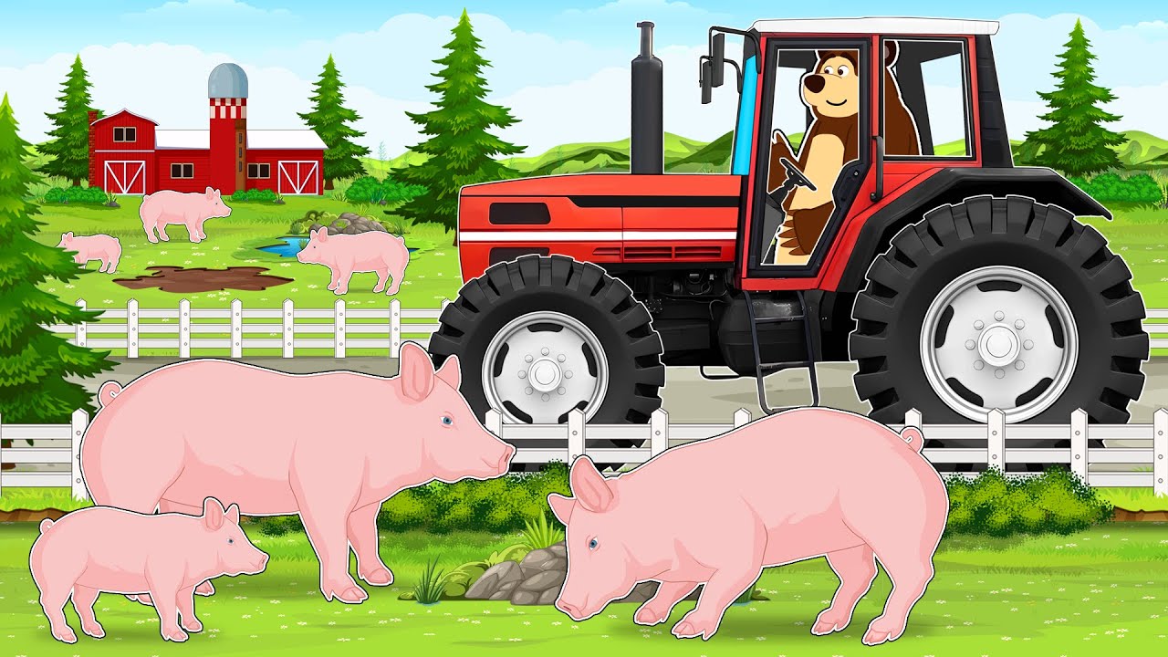 Pig Purchase – Tractors at Work and Feed the Piglets 🐷🚜 | Realistic ...