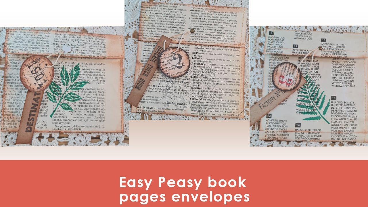 Easy Peasy Book Page Envelopes - YouTube