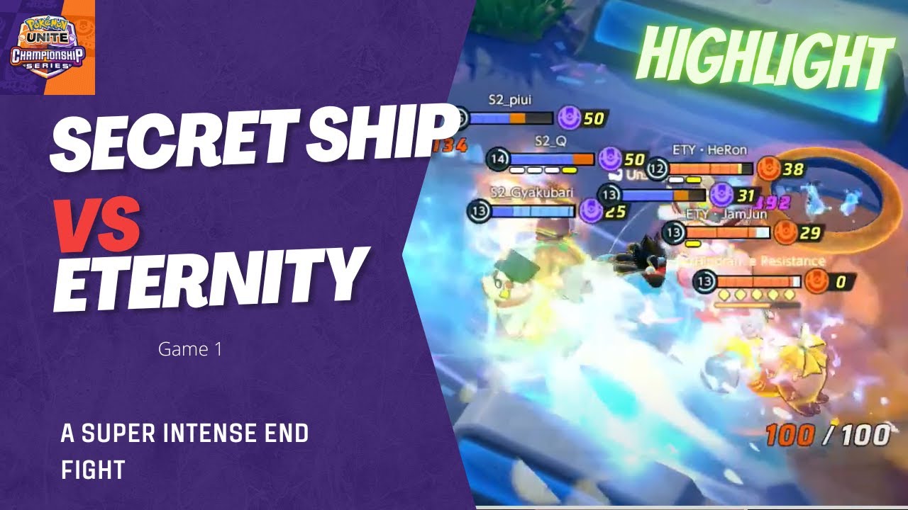 SECRTE SHIP VS ETERNITY game 1 day 1 final fight (Pokémon unite world ...
