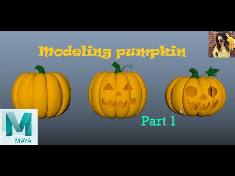 Modeling Halloween pumpkin. Autodesk Maya 1/2 - YouTube