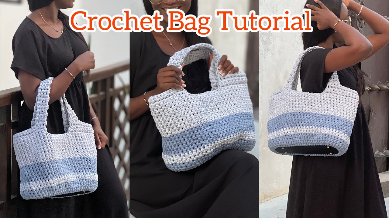 How to crochet a Tote Bag/Beginner friendly crochet Bag Tutorial# ...