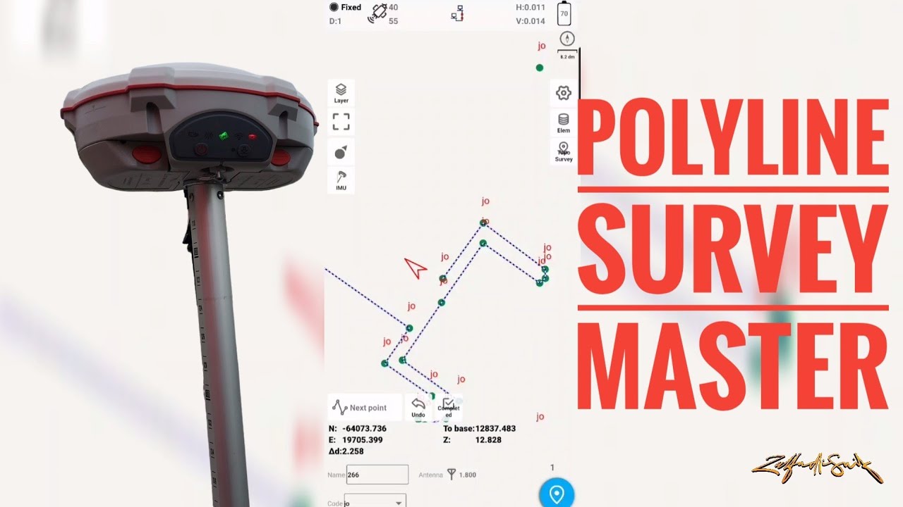 Polyline function Survey Master - Sino T300 Plus GNSS - YouTube