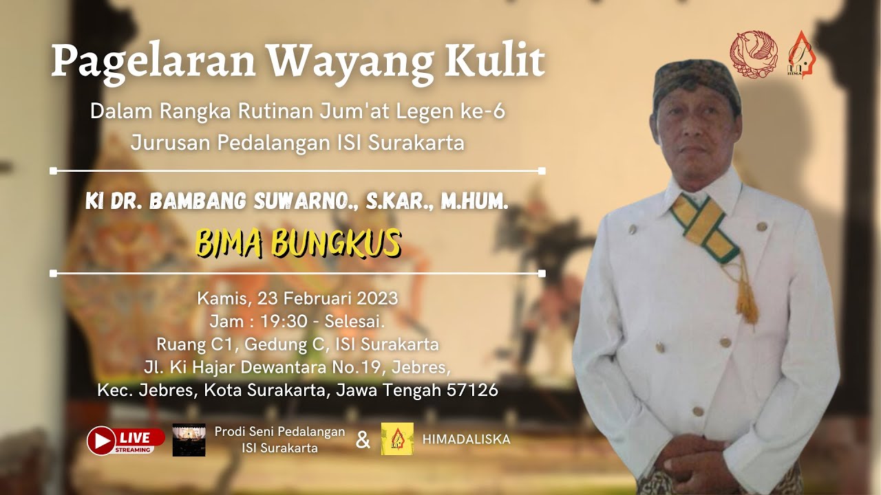 Pergelaran Wayang Kulit, Lakon BIMA BUNGKUS Dhalang Ki Dr Bambang ...