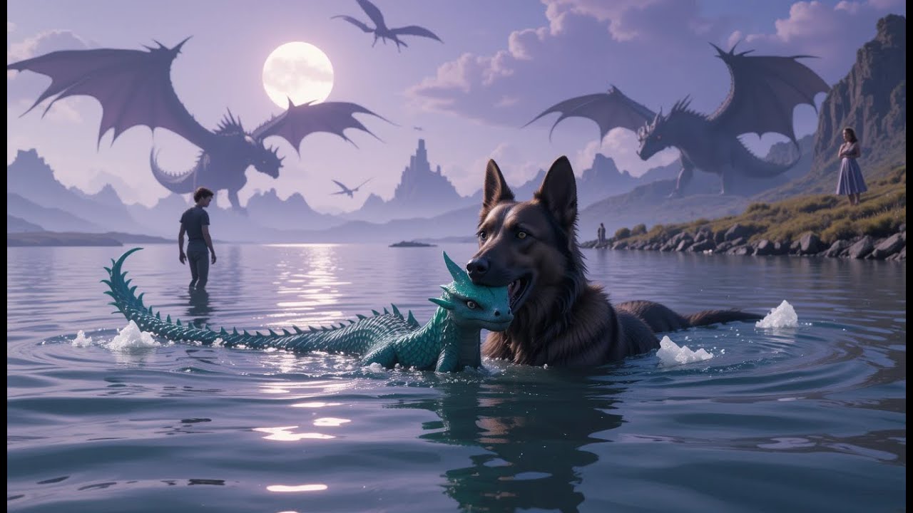 German Shepherd Rescues Drowning Dragon Cub. What the Dragons did next ...