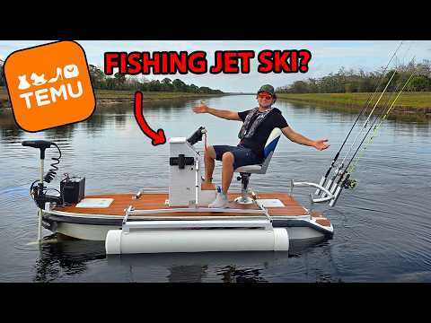 I Turned a Junk Jet Ski into a CRAZY FAST Fishing Skiff Using TEMU!
