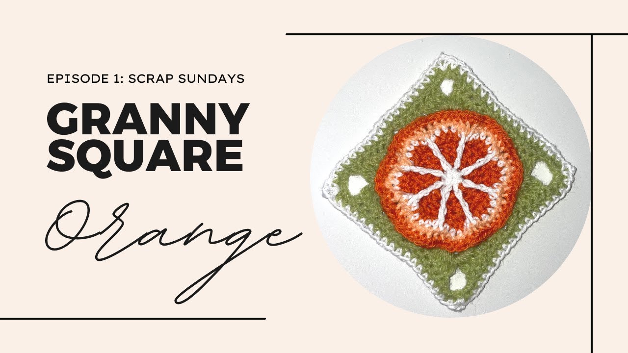 Orange Crochet Granny Square - YouTube