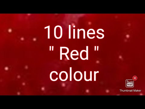 My Favourite Colour " Red " || 10 lines || few lines red colour ...