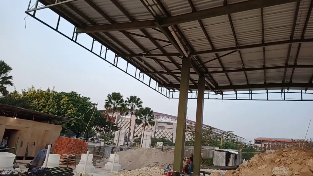 Cara cepat menaikan ACP ke atap SPBU baru - YouTube