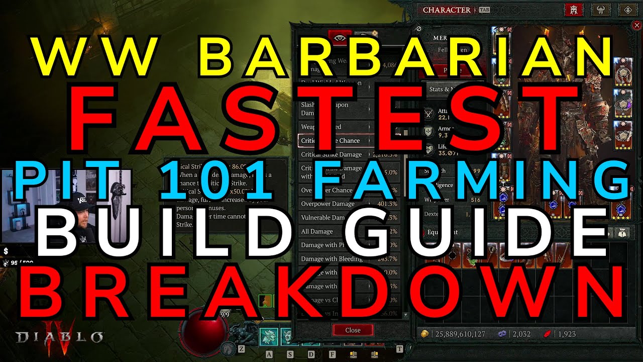 WW BARBARIAN FASTEST PIT 101 FARMING BUILD GUIDE BREAKDOWN Season 4 ...