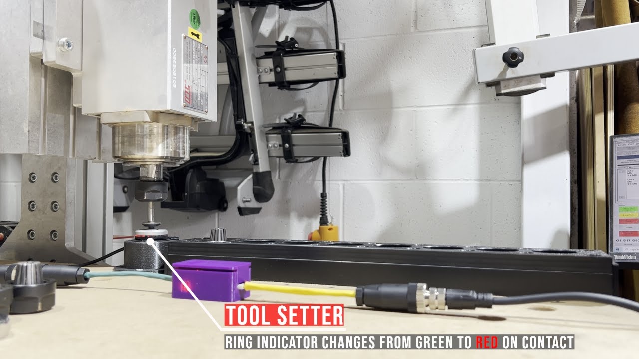 Testing the auto tool-setter with RapidChange ATC on the Avid CNC - YouTube