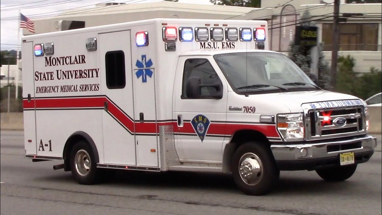 Montclair State University EMS Ambulance 7050 Responding 10-3-18 - YouTube