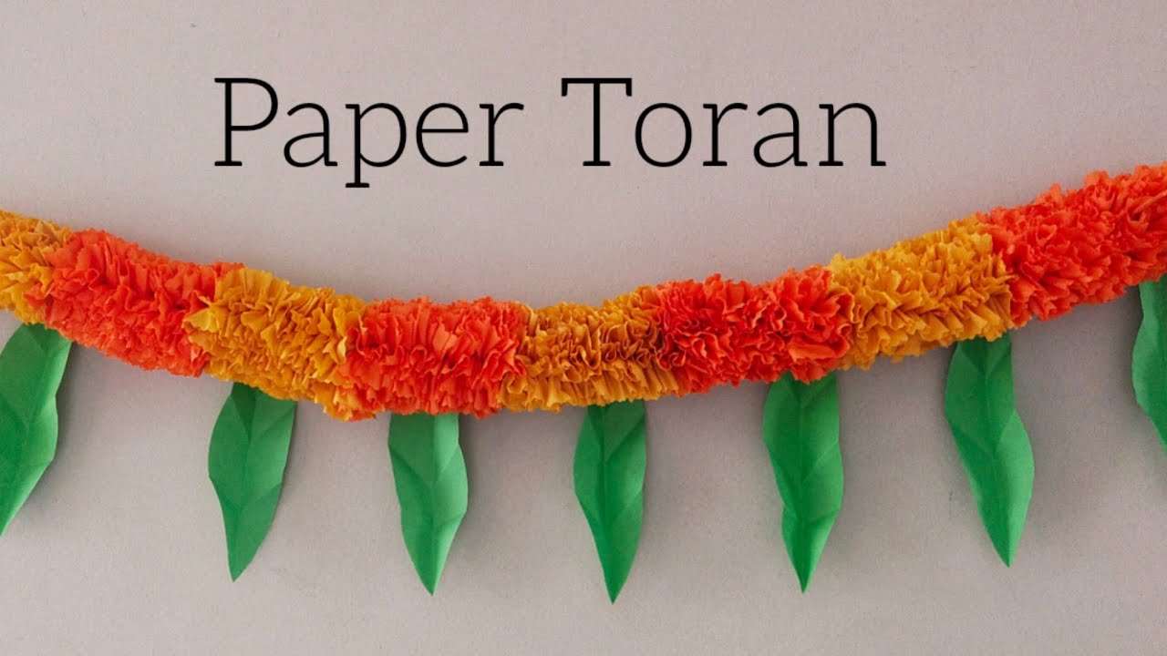 How to make A Crepe Paper Toran| Home festival Decorations for any ...