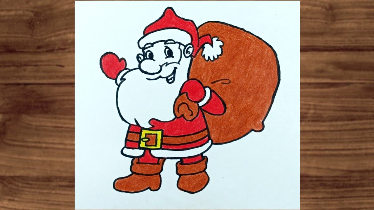 Draw Santa Claus Step By Step || Santa Claus Drawing For Beginners ...