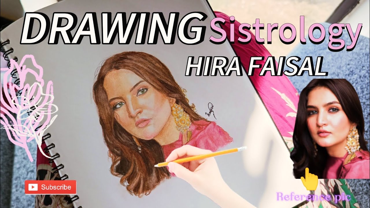 HIRA FAISAL 🌸 SISTROLOGY | REALISTIC PORTRAIT DRAWING (Day 4/60 ...