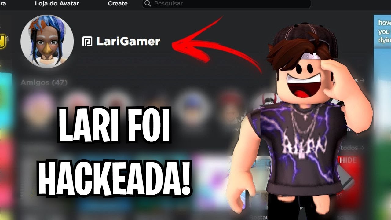 HACKEEI A CONTA DA LARI E OLHA NO QUE DEU! - Roblox - YouTube