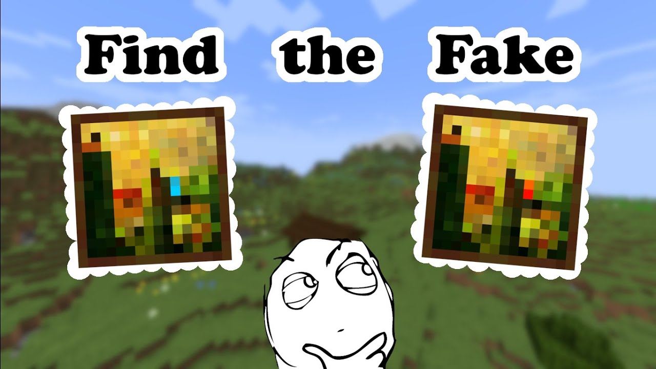 Find the Fake Minecraft Paintings - YouTube
