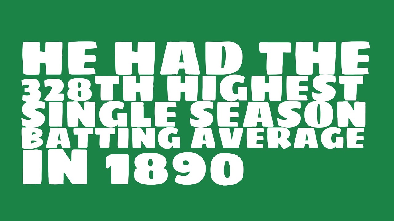 Was Denny Lyons a Hall of Famer in 1890? - YouTube