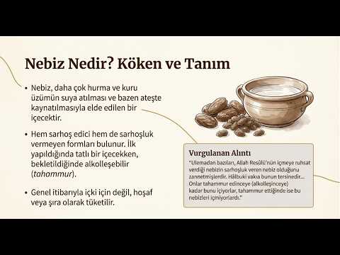 Hanefî Fıkhında Nebiz Tartışması: Hurma ve Üzüm Suyu Helal Midir ?
