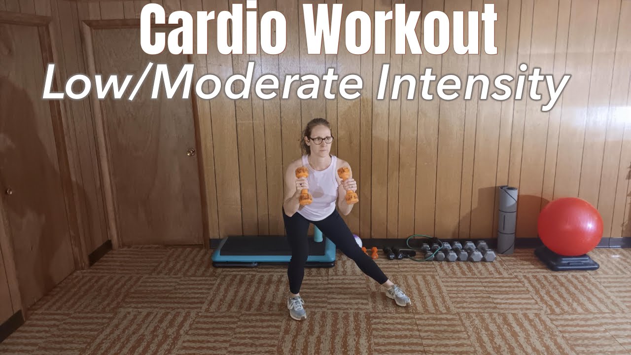 Low/Moderate Intensity Cardio With Weights // Workout At Home - YouTube