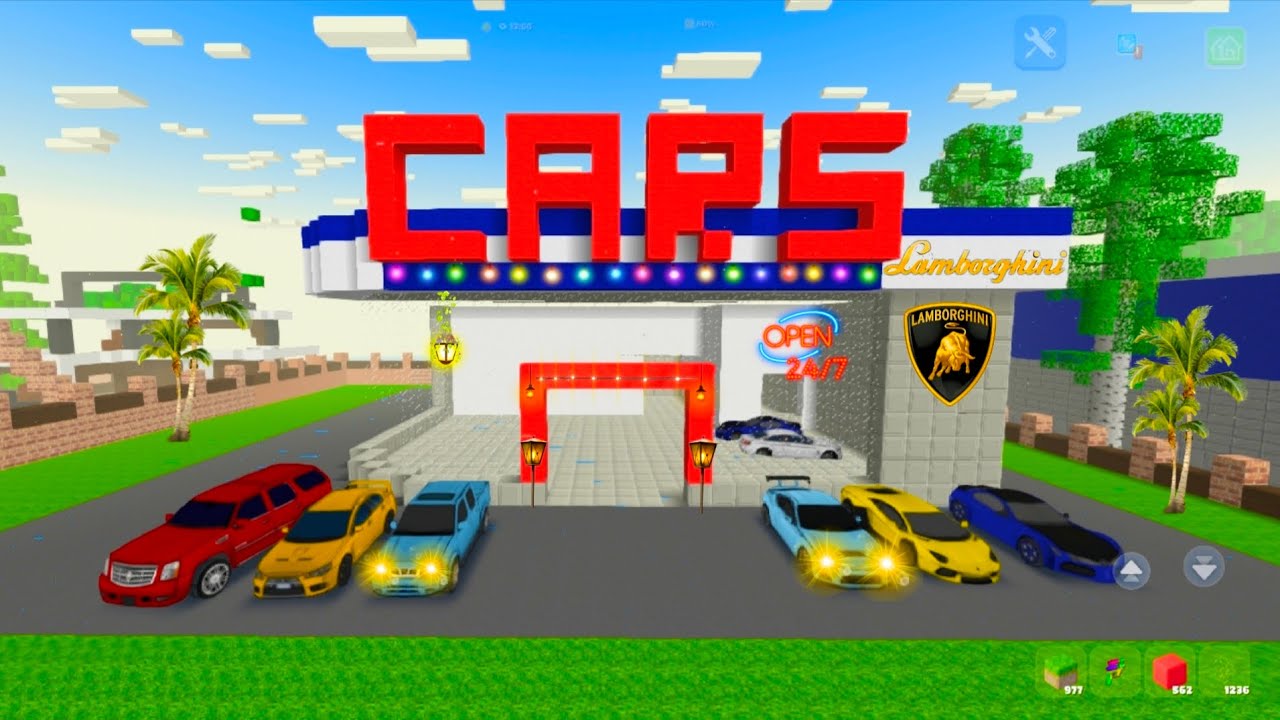 Building a Lamborghini Car Shop in Block Craft 3D!" ! School party ...