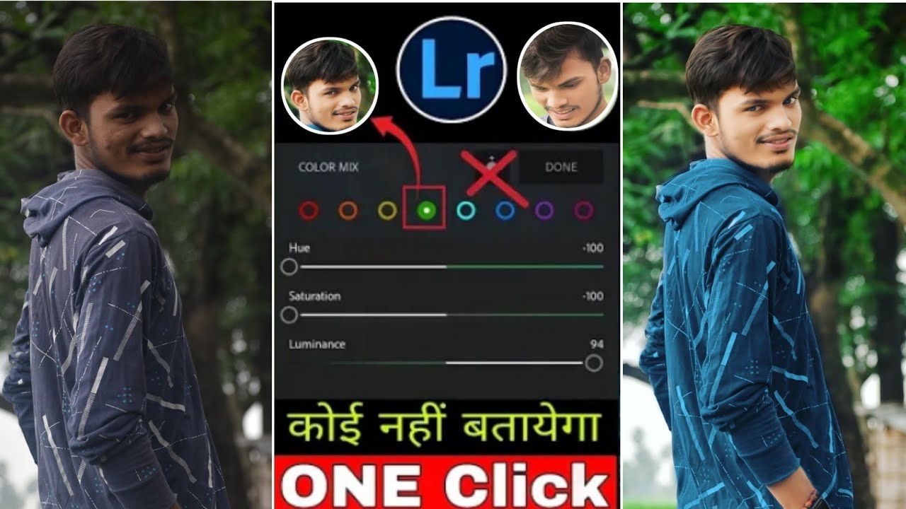 Green tone Lightroom photo Editing ll photo Editing kaise kare ll lr ...