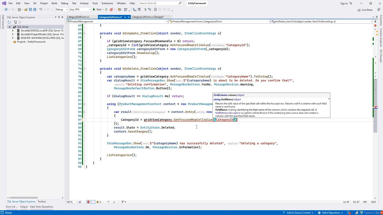 4 C Entity Framework In Devexpress Ui Part Ii Youtube 1234