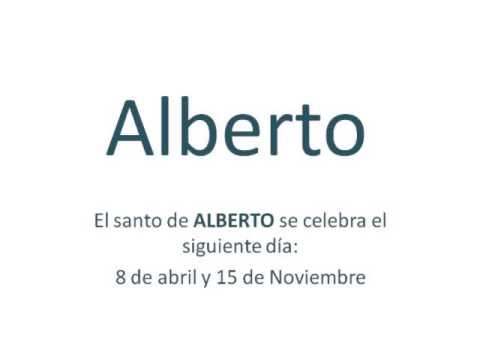 Significado y origen del nombre Alberto - YouTube