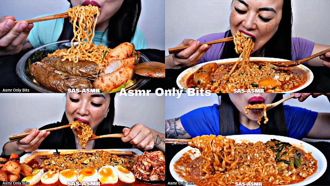 ASMR SAS ASMR NOODLES Compilation//Compilation///no talking///Bites ...