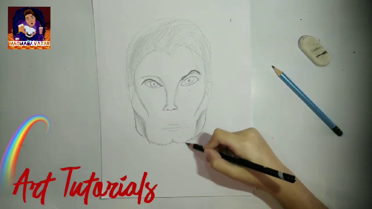Sketch a Chiseled face - YouTube