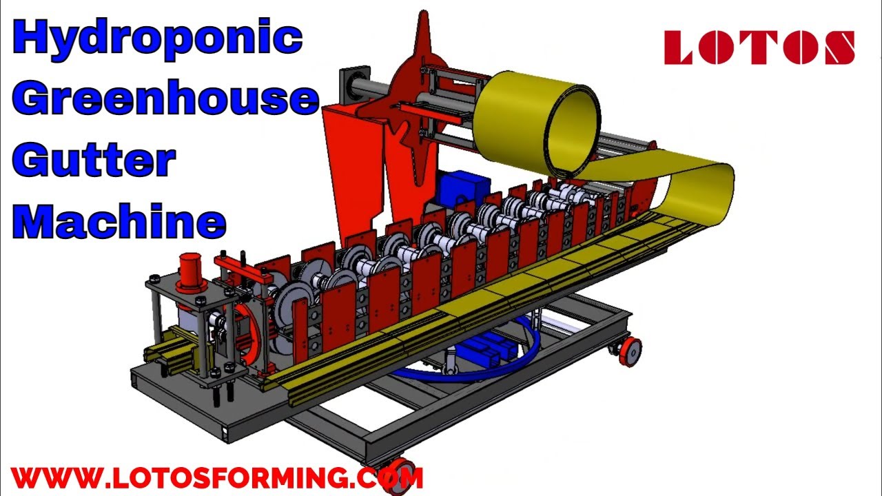 greenhouse gutter machine | Hydroponic greenhouse hanging gutter ...