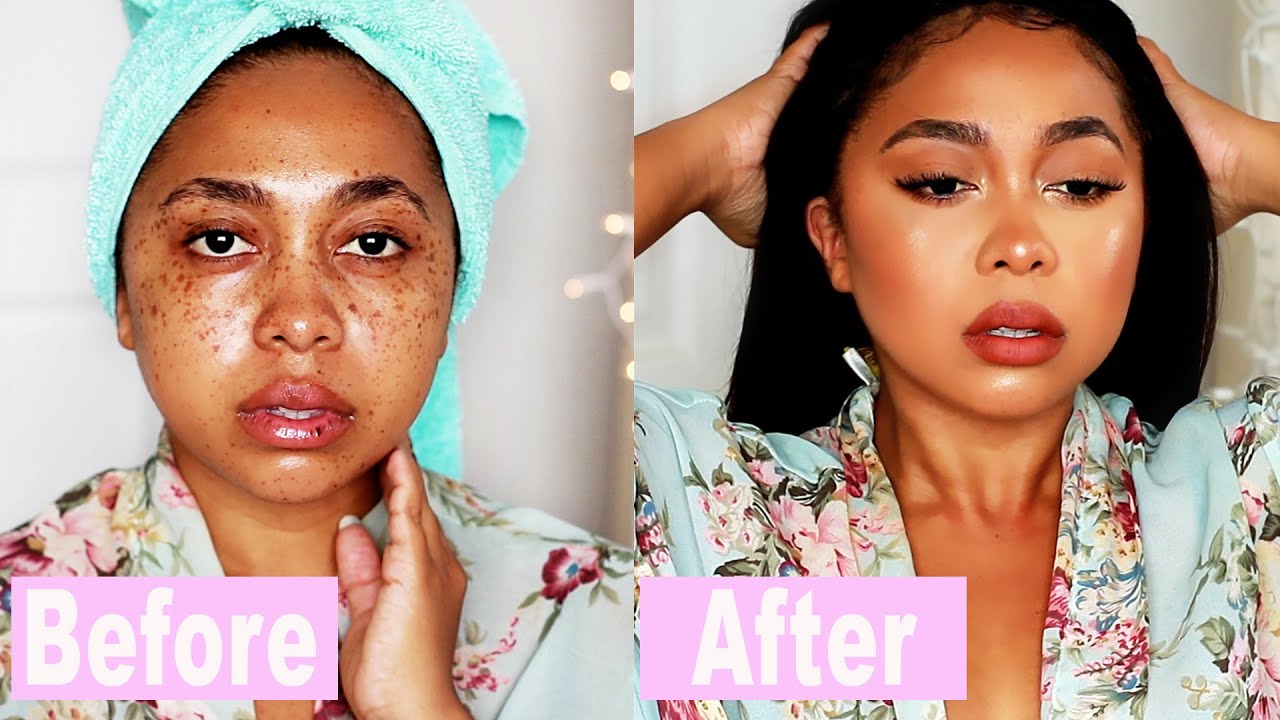 HOW TO CATFISH ON INSTAGRAM AND REAL LIFE! EASY GLOWY MAKEUP FOR DRY ...