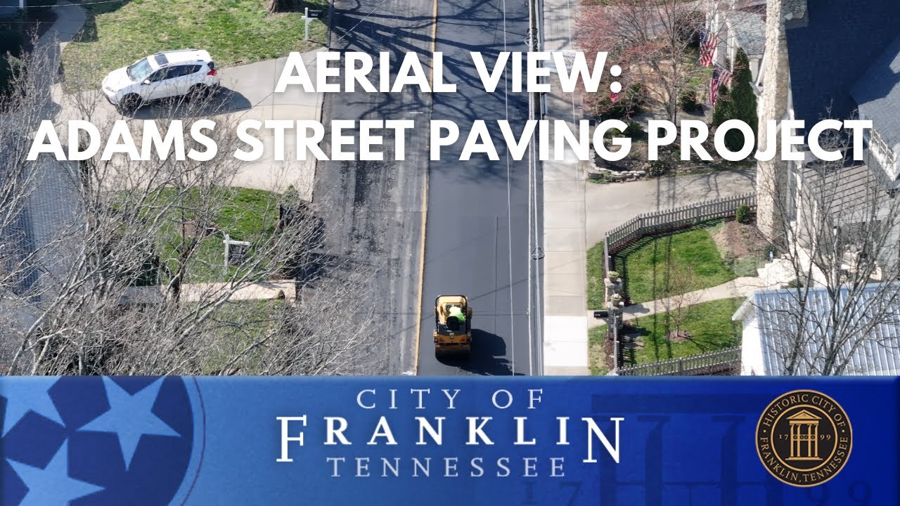 AERIAL VIEW: ADAMS STREET PAVING PROJECT - YouTube