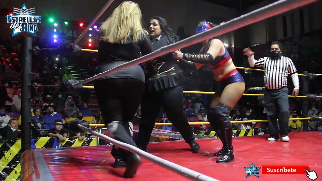 Lady Maravilla, Goya Kong y Muñeca de Plata vs Faby Apache, La Hiedra y Keira ARENA NEZA 44 AÑOS ...