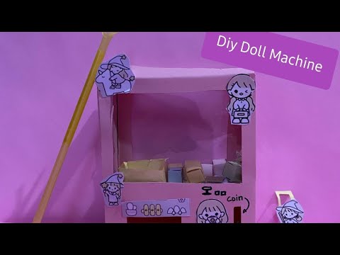DIY paper doll vending machine/cara membuat mesin capit dari kertas ...