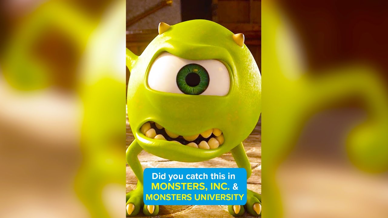 Did you catch this in MONSTERS INC & MONSTERS UNIVERSITY - YouTube