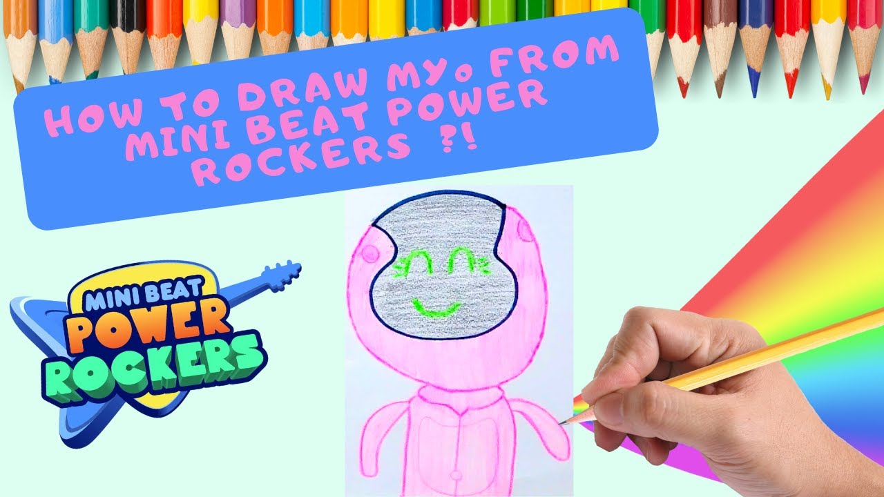 How to draw a MYo from Mini Beat Power Rockers!?! For kids!! Como ...