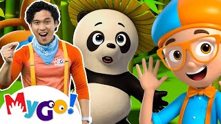 Blippi Meets A Giant Panda Blippi Wonders Mygo Sign Language For Kids ...