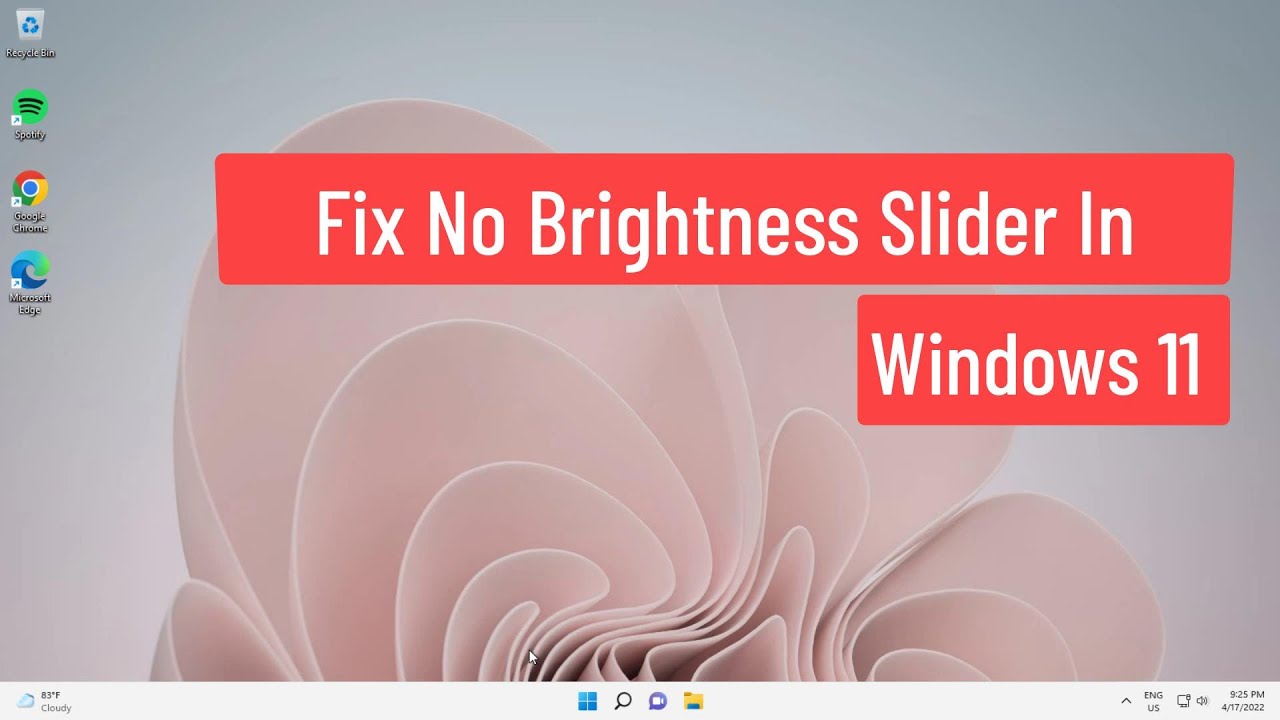 Fix No Brightness Slider In Windows 11 - YouTube