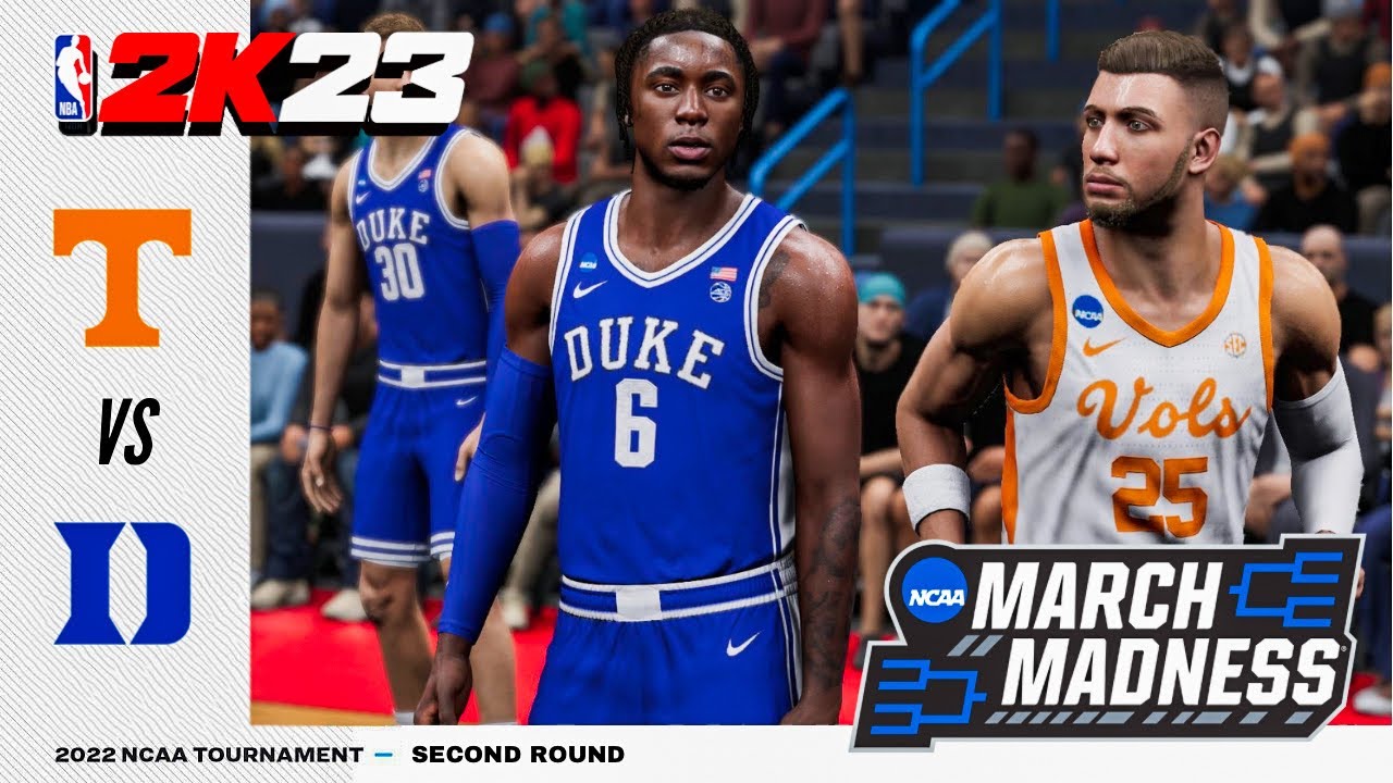 #4 Tennessee vs #5 Duke - NCAA 2K23 Second Round Simulation | March Madness NBA 2K23 - YouTube