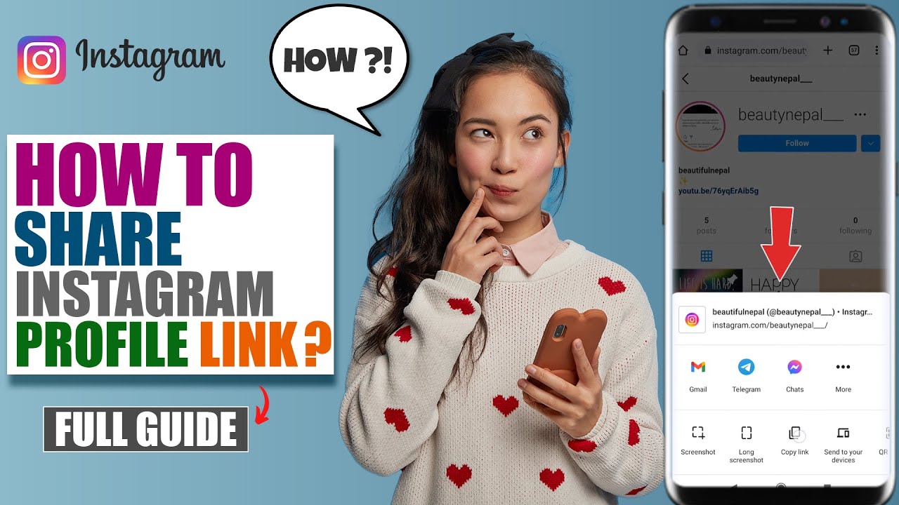 How to share Instagram Profile Link | Fast & Easy - YouTube