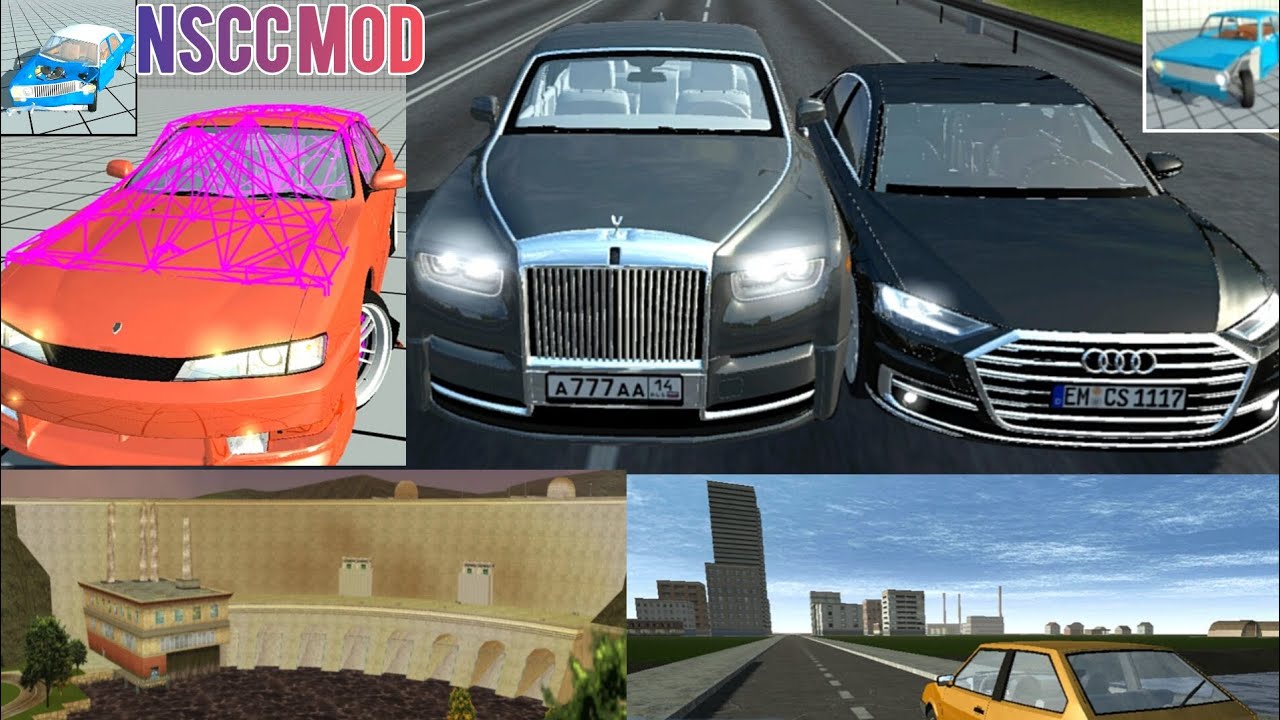 🔥(+SILVIA NSCC) MODS SIMPLE CAR CRASH: AUDI A8, ROLLS-ROYCE PHANTOM ...