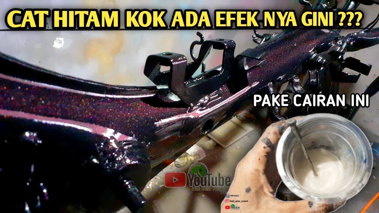 REPAINT RANGKA MOTOR HITAM LEMBAYUNG MERAH || ASLI MENAWAN HASILNYA ...