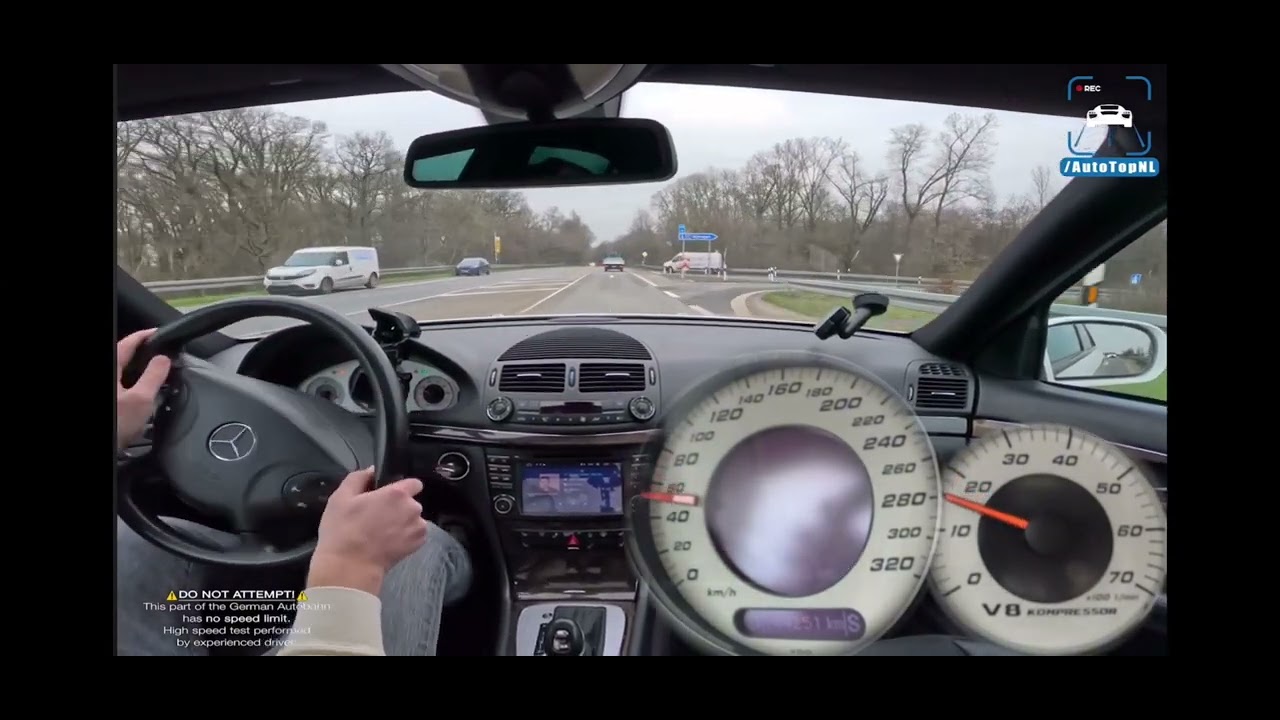 570HP Mercedes E55 AMG is OLD SCHOOL V8 PERFORMANCE on AUTOBAHN - YouTube
