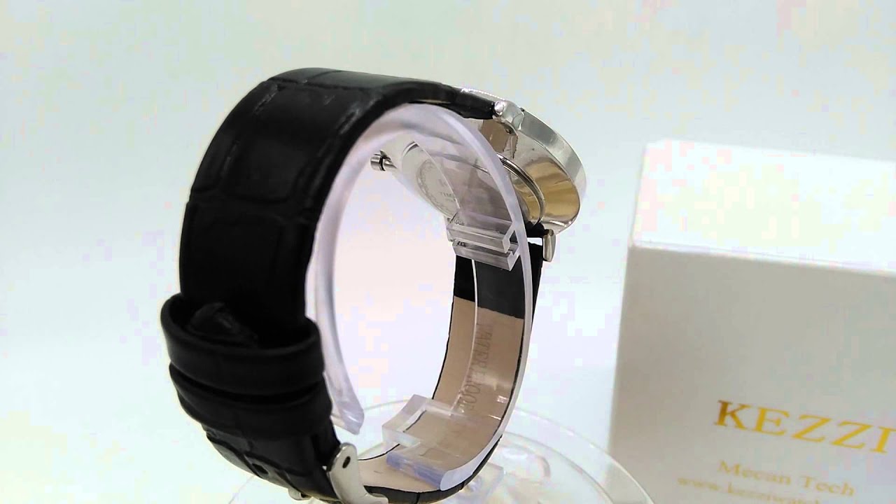 Kezzi Men's K738 Ultra-thin Casual Classic Quartz Black Dial Black ...