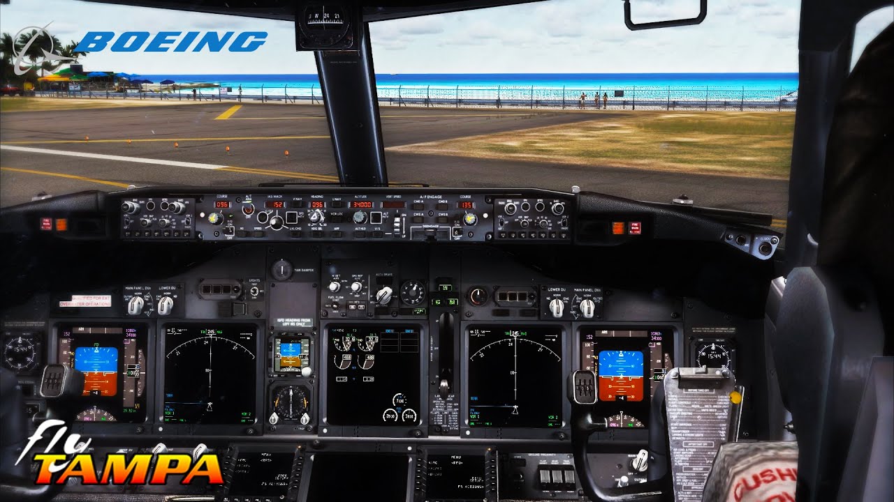 FSX 2016 Ultra Realism - Takeoff From St. Maarten [HD1080P] - YouTube
