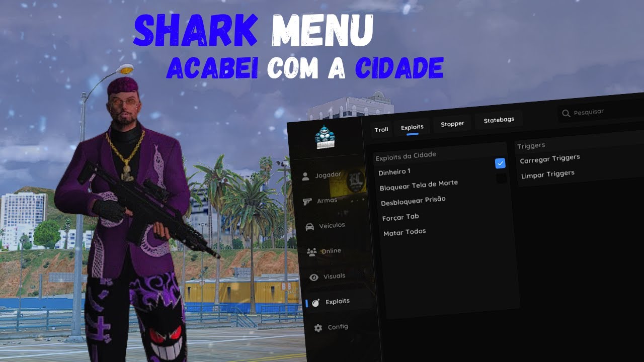 NOVA ATUALIZAÇÃO DO SHARK MENU ACABEI COM A CIDADE - YouTube