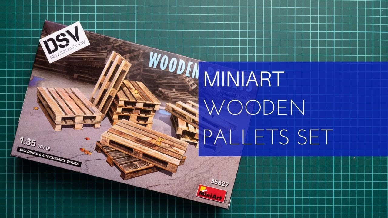Miniart 1/35 Wooden Pallets Set (35627) Review - YouTube
