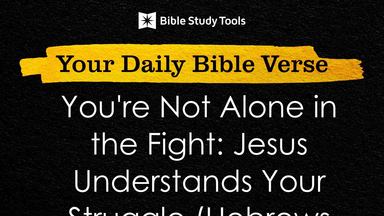 You're Not Alone in the Fight: Jesus Understands Your Struggle (Hebrews ...