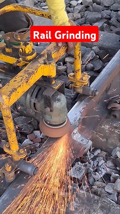Rail Grinding After Thermit Welding #railway #grinding #railwork #thermitwelding #destressing # ...